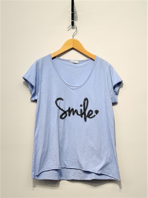 Tee-shirt brodé Smile